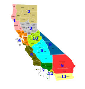 California Traffic Districts Map - My Trip Check